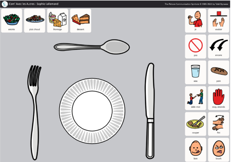 Set de table CAA à imprimer gratuitement - Techlab APF France handicap