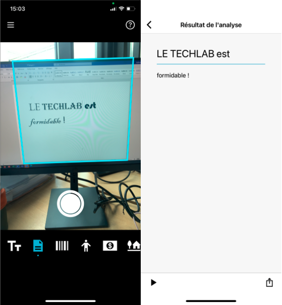 Seeing AI - Techlab APF France handicap