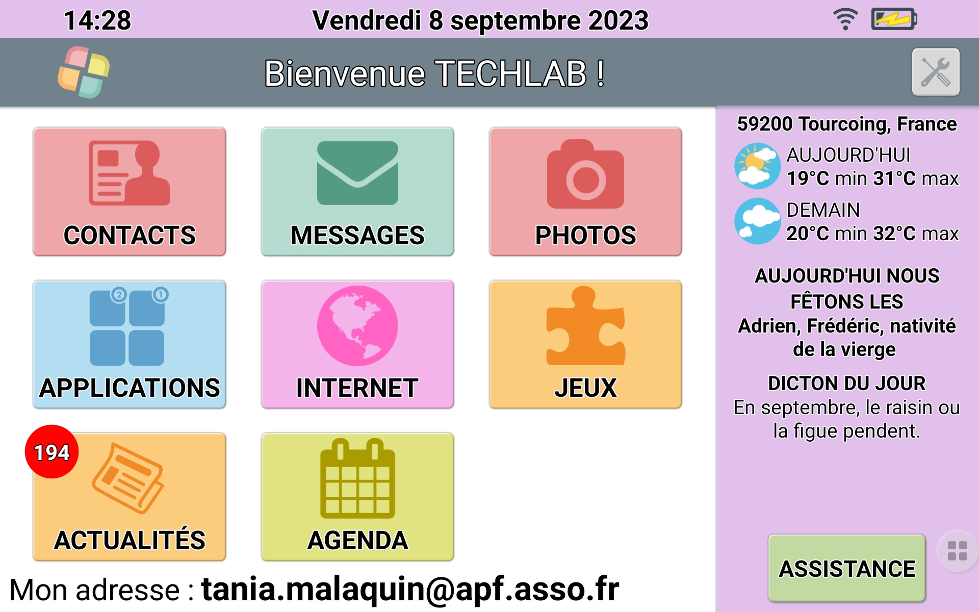 Facilotab - Techlab APF France handicap