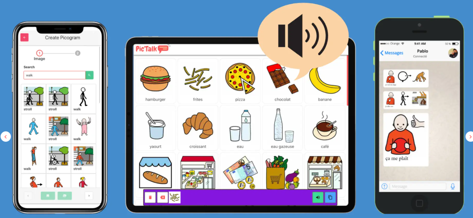 Pic'Talk, application pictographique de CAA - Techlab APF France handicap
